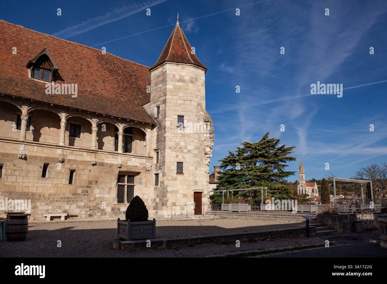 France, Lot et Garonne, Nerac, the old town and its castle Stock Photo ...