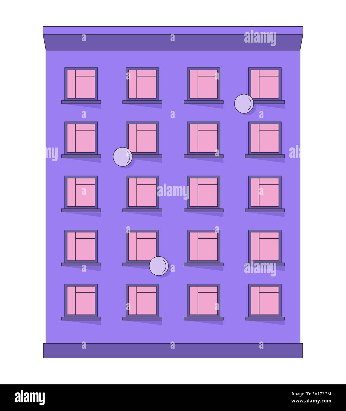 Modern multi story residential Cut Out Stock Images & Pictures - Alamy