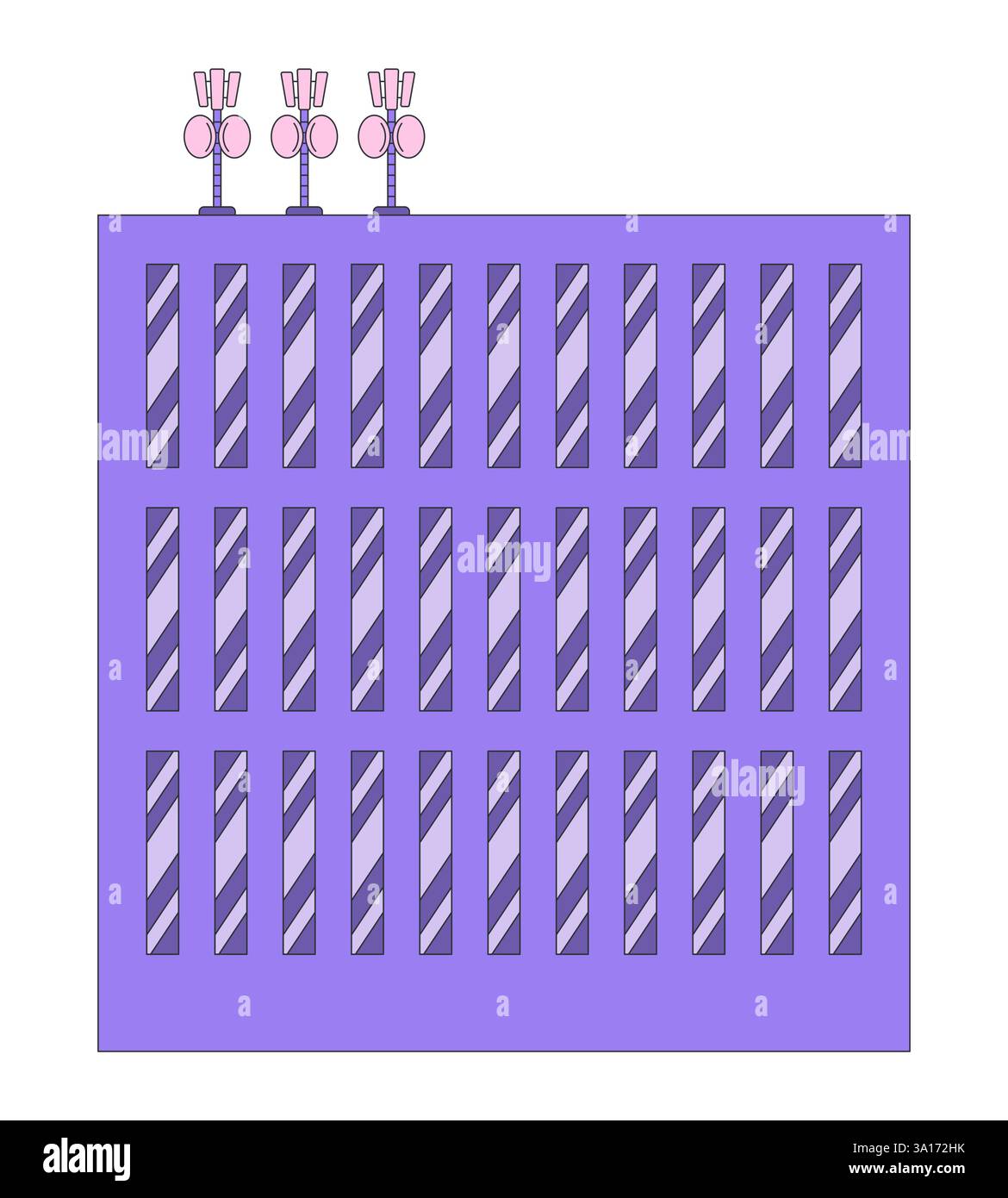 Modern Communication Hub Building With Antennas 2d Cartoon Object Stock Vector Image And Art Alamy