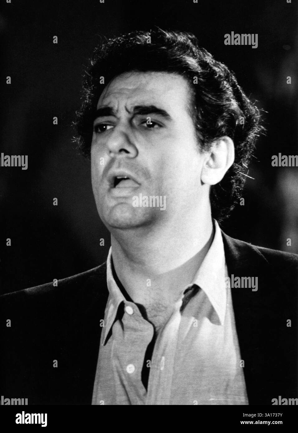 "The Spanish opera singer Placido Domingo during the filming of the ...