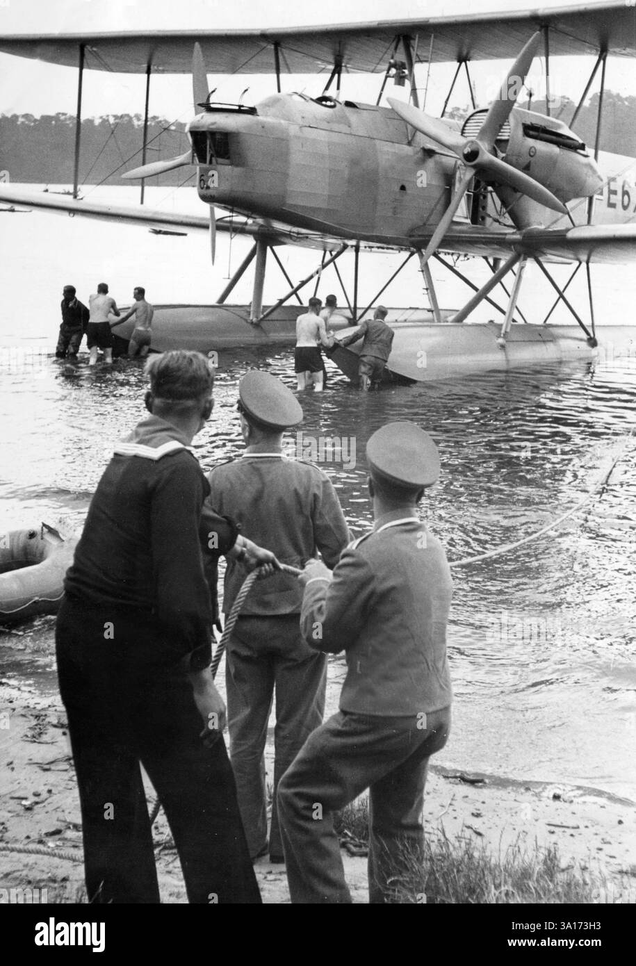 Heinkel He 59 seaplane at the Day of Rowers and Aviators in Grünau. The ...
