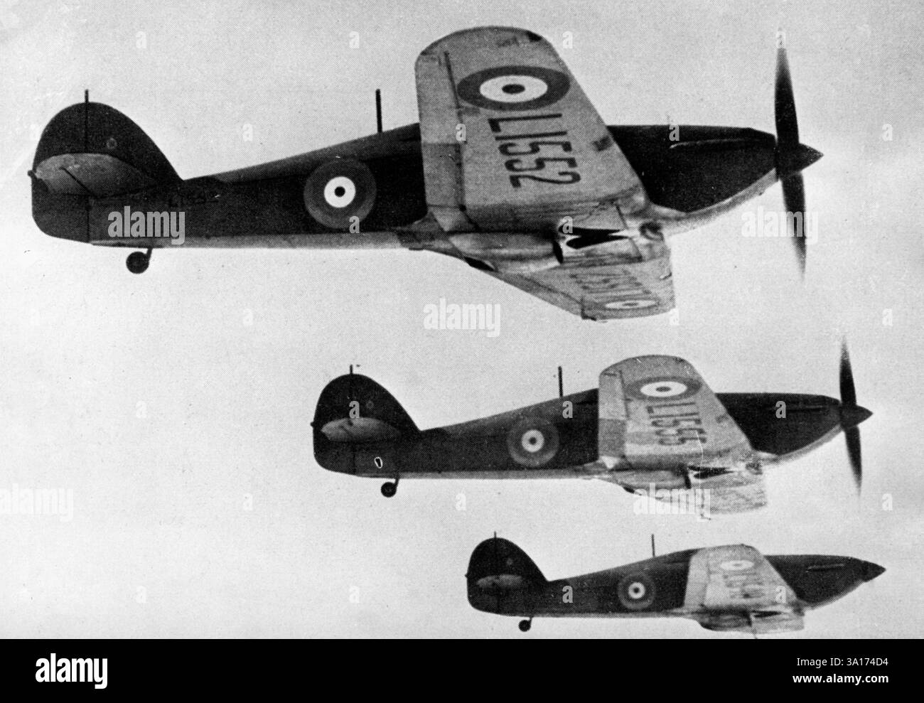 Battle of Britain: British fighter plane Hawker Hurricane. [automated ...