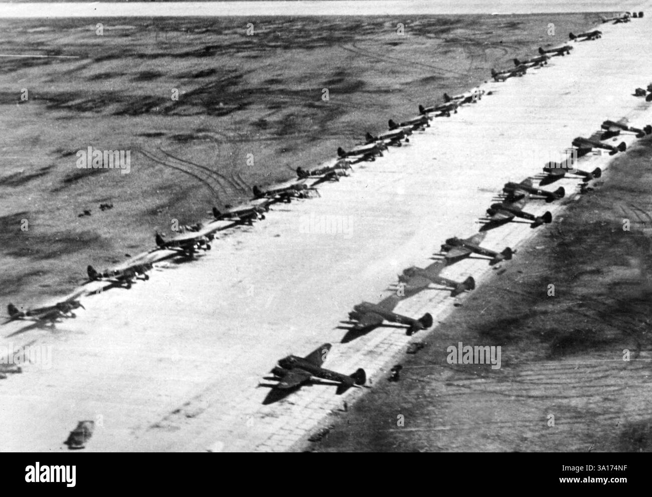 German Junkers Ju 88 ready for take-off at an airfield on the Eastern ...