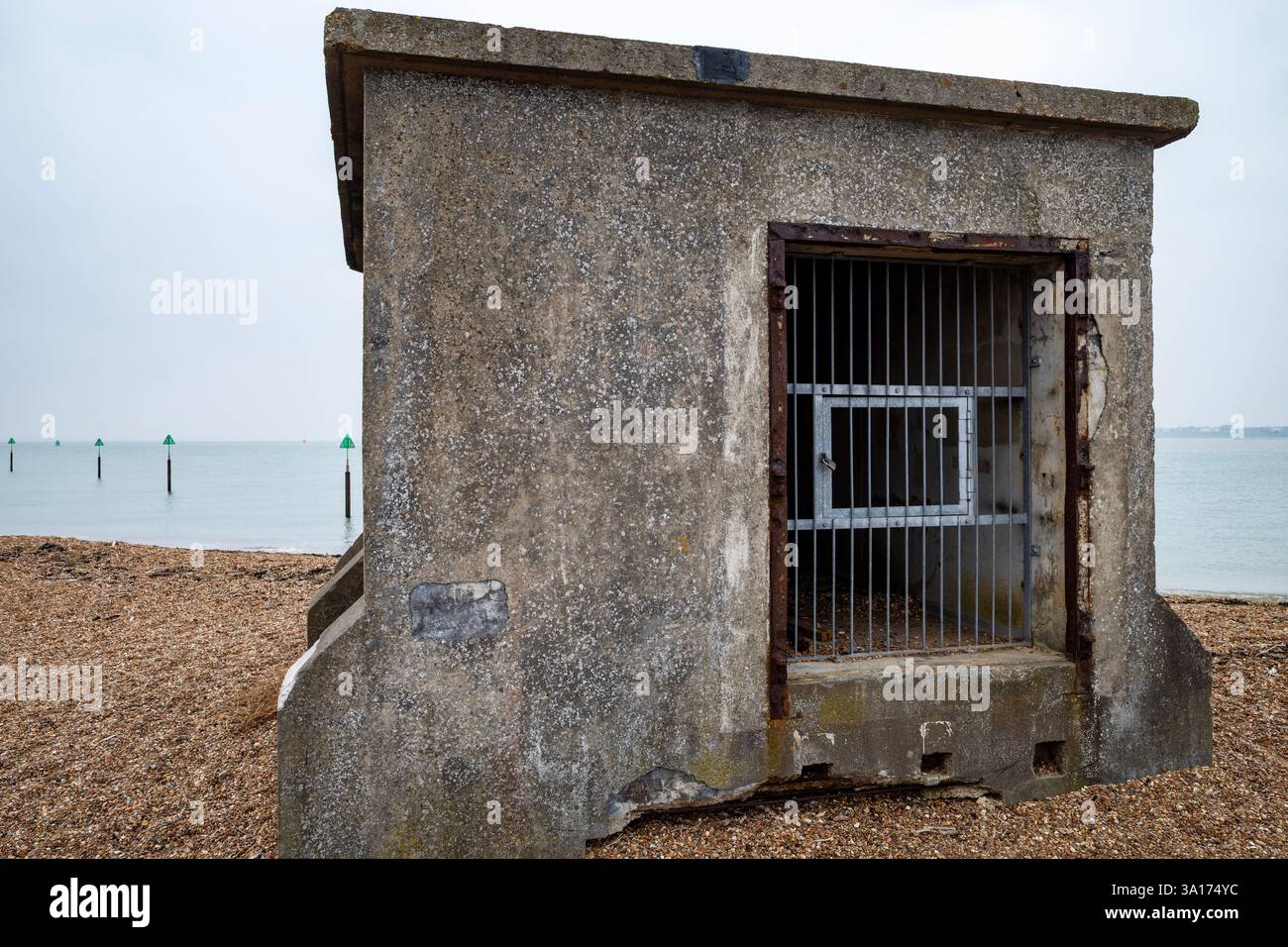 World War Two concrete bunker Landguard Felixstowe Suffolk Stock Photo ...