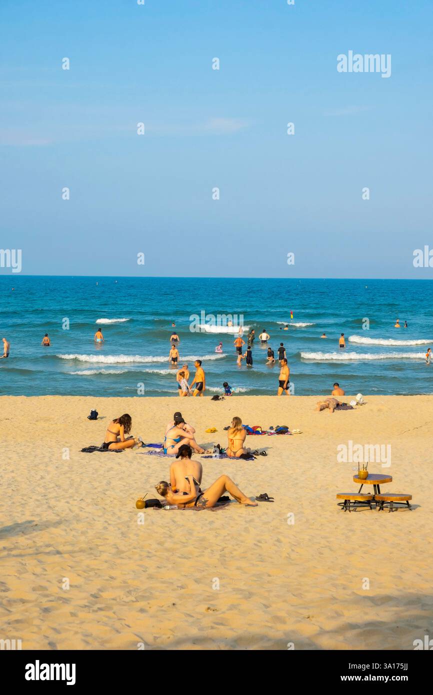 Vietnam, Center, city of Da Nang, the seafront of My The Beach Stock ...