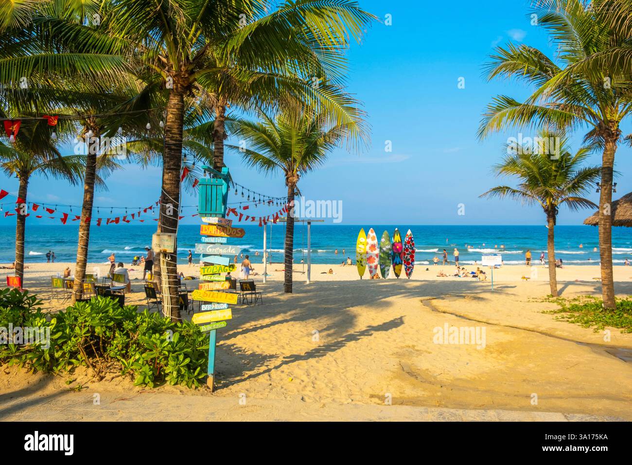 Vietnam, Center, city of Da Nang, the seafront of My The Beach Stock ...