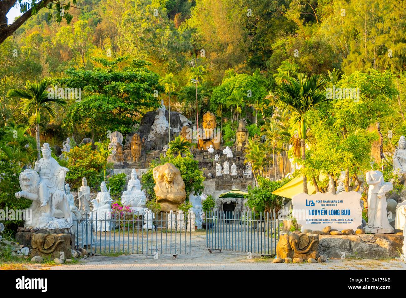 Vietnam, Center, Da Nang, Marble Mountain is a set of 5 limestone hills ...