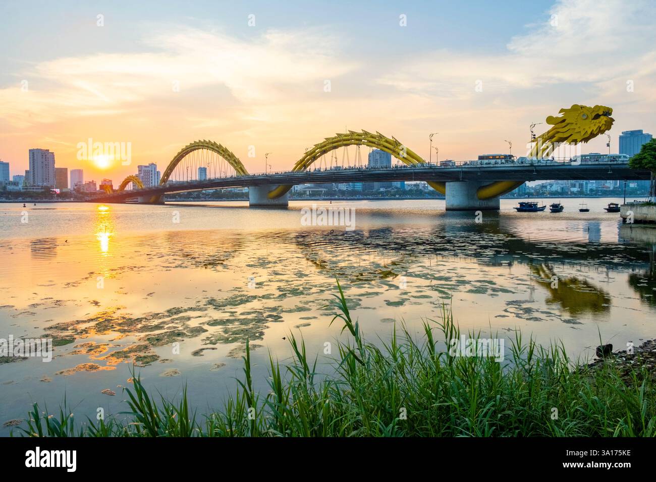 Vietnam, Center, Da Nang, the Dragon Bridge Stock Photo - Alamy