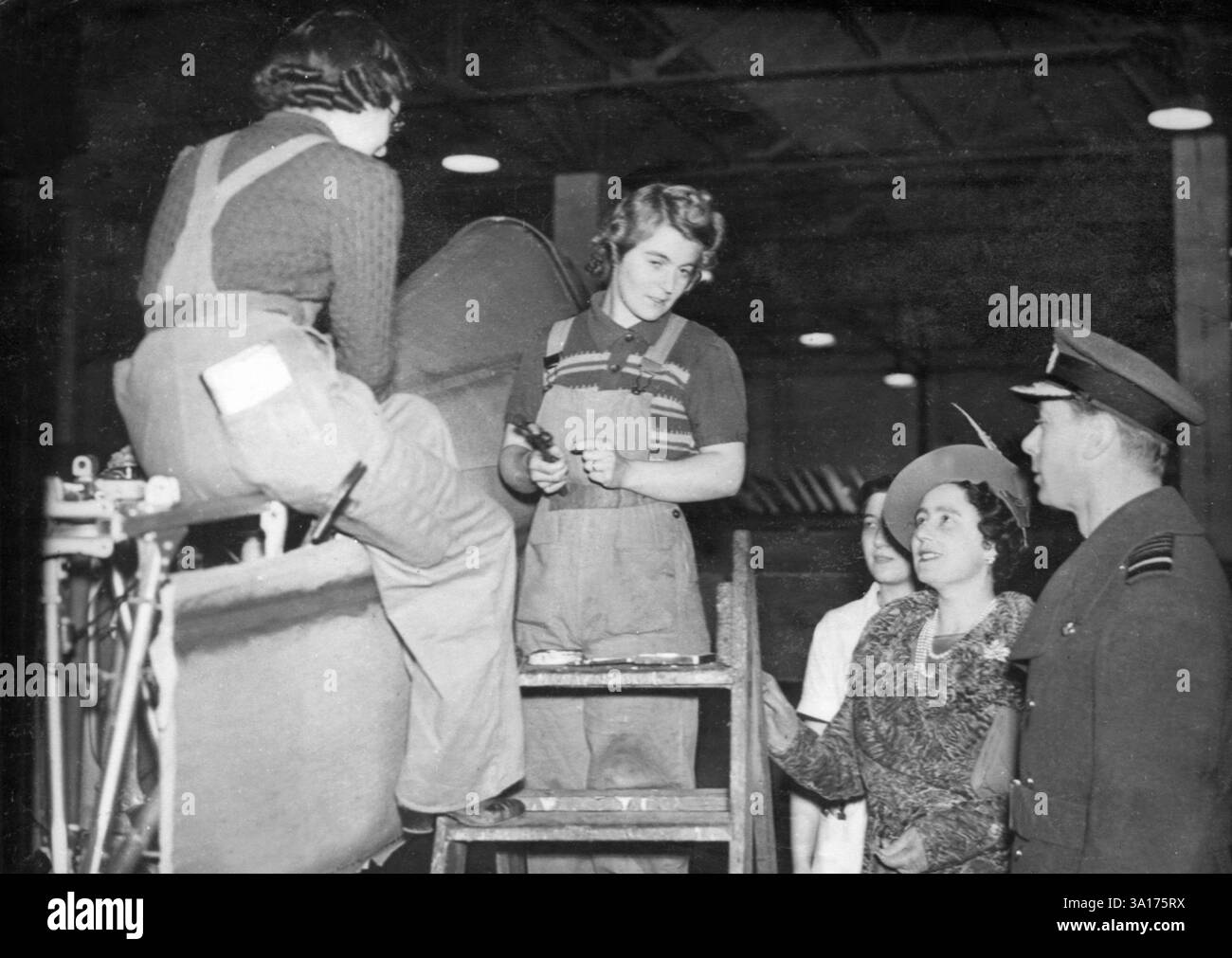 British King George VI and Queen Elizabeth visit the Gloster Aircraft ...
