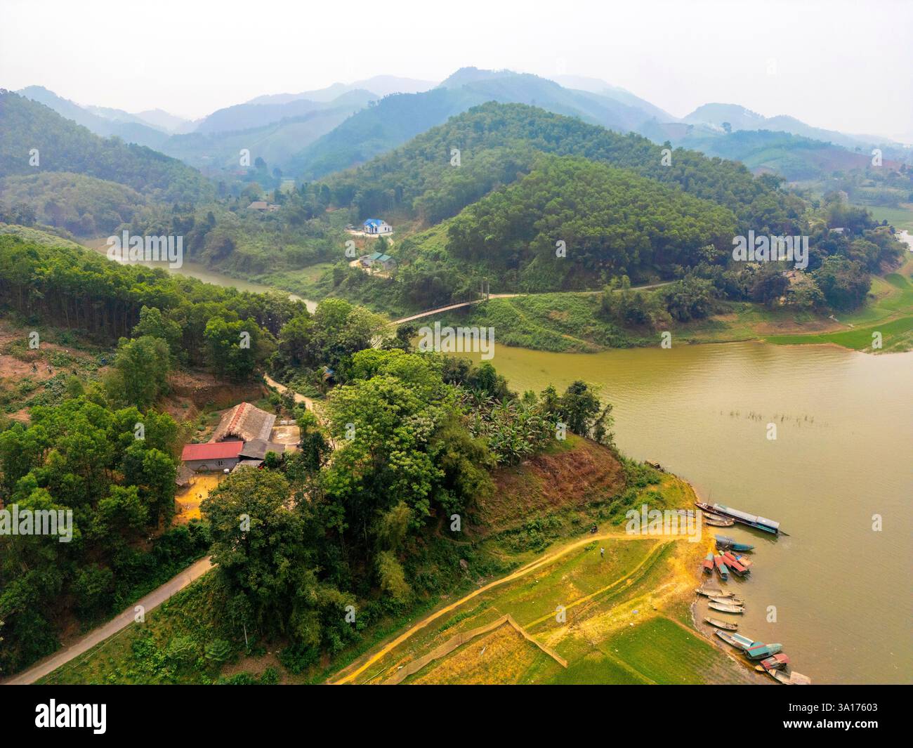 Vietnam, Upper Tonkin, Yen Bai province, Ha Giang Loop or Ha Giang loop, Thac Ba Lake, Vu Linh ...