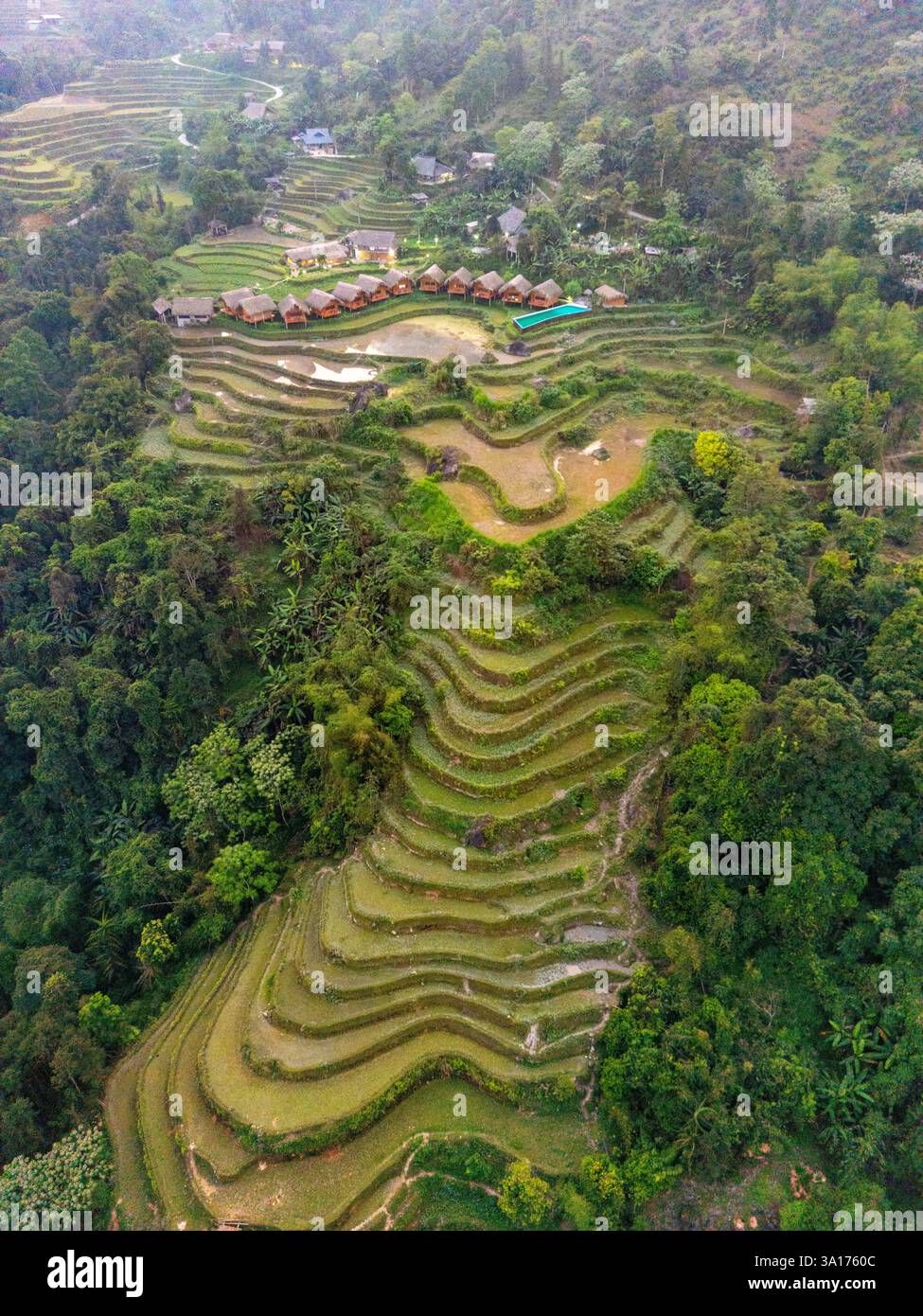 Vietnam, Upper Tonkin, Ha Giang province, Ha Giang Loop or Ha Giang loop, Quan Ba, Dao Lodge and ...