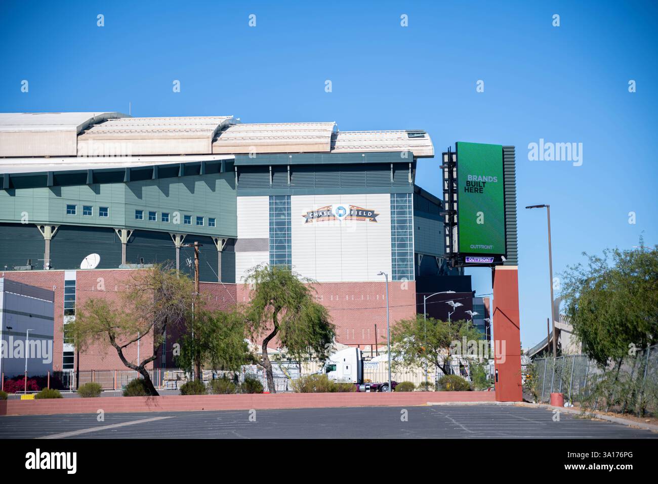 A retractable-roof baseball stadium in Phoenix, Arizona Stock Photo - Alamy