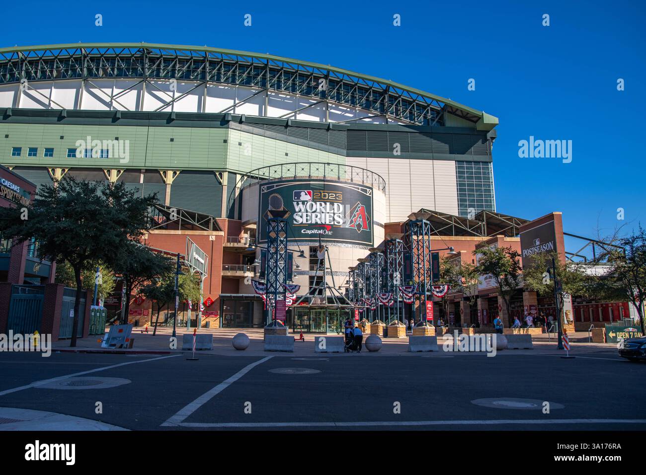A retractable-roof baseball stadium in Phoenix, Arizona Stock Photo - Alamy