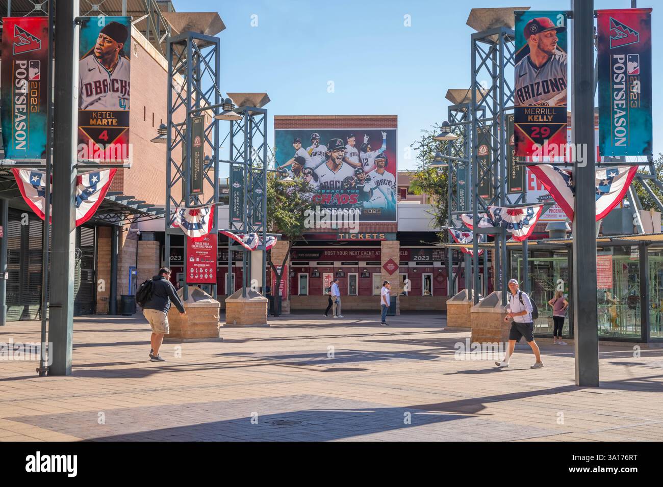 A retractable-roof baseball stadium in Phoenix, Arizona Stock Photo - Alamy