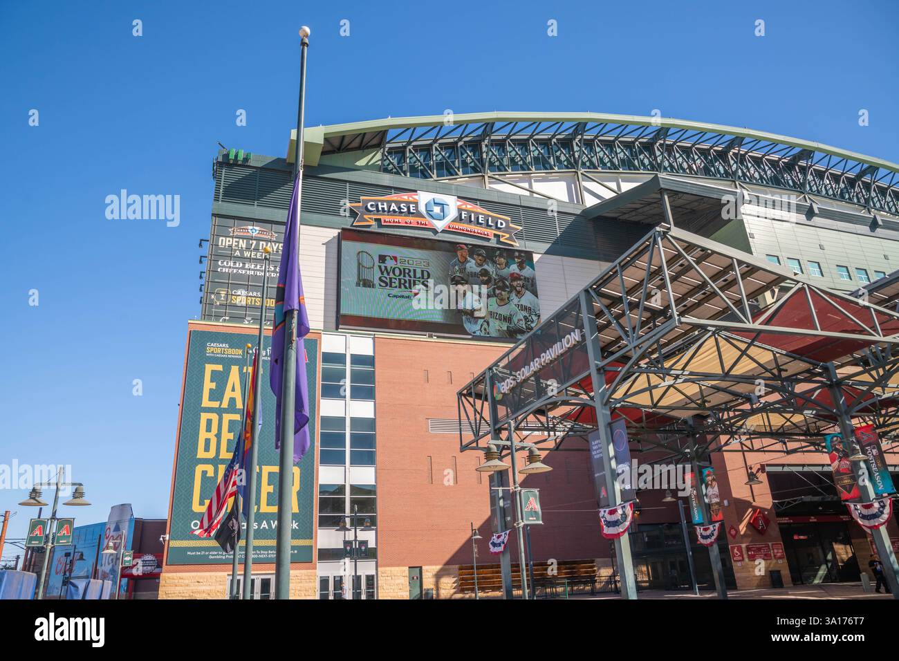 A retractable-roof baseball stadium in Phoenix, Arizona Stock Photo - Alamy