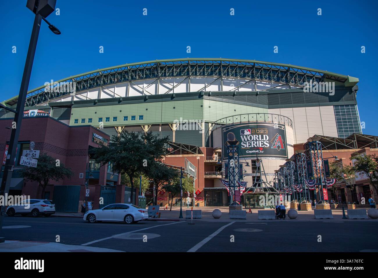 A retractable-roof baseball stadium in Phoenix, Arizona Stock Photo - Alamy
