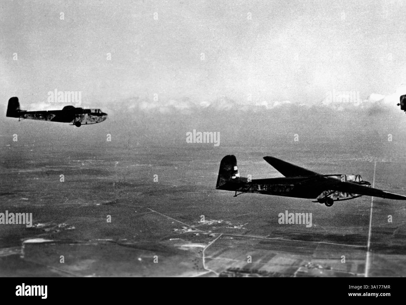 Cargo glider DFS 230 of the German Air Force in flight. Photo: Seeger ...