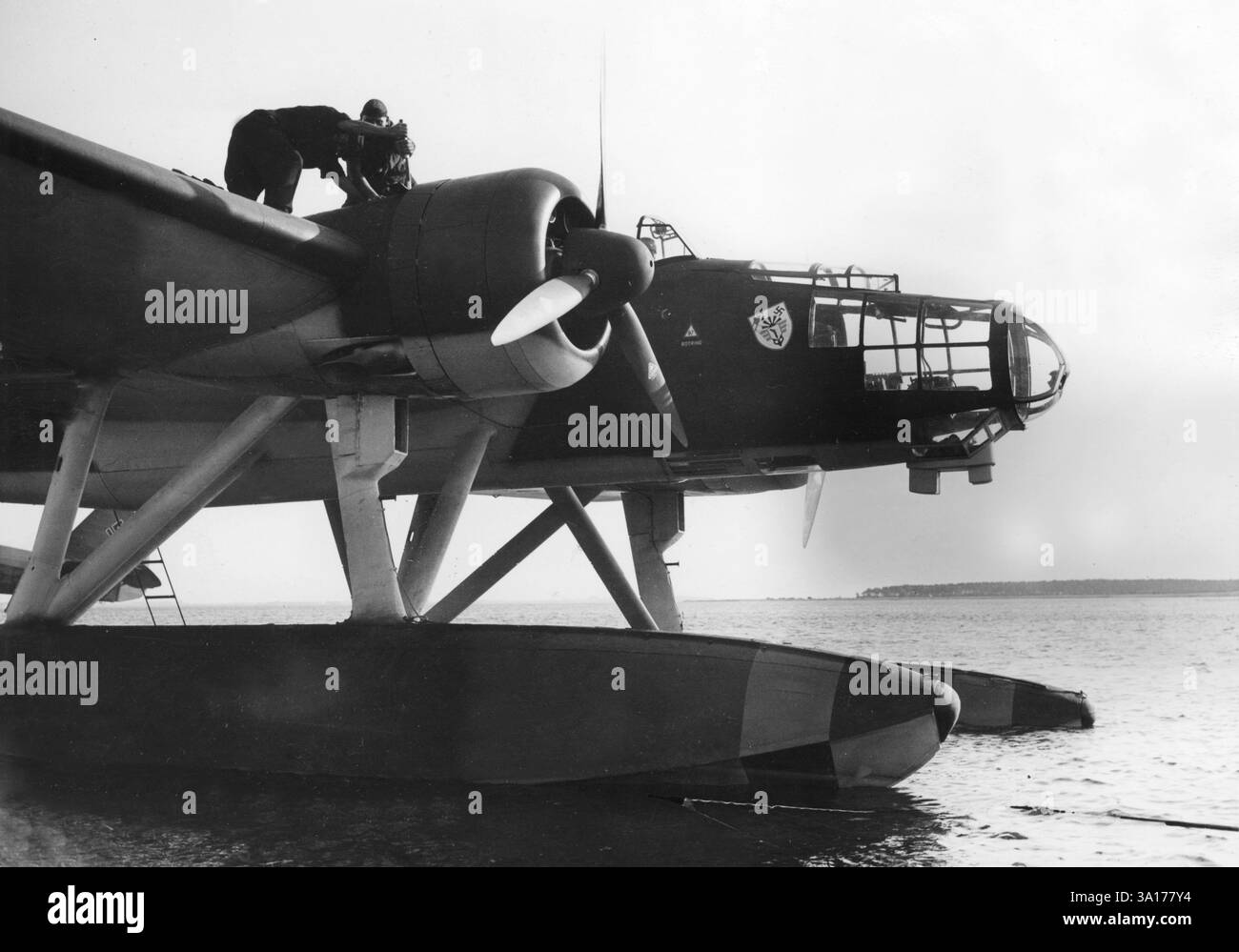 A Heinkel He 115 of the German Air Force at the Bug naval air base on ...
