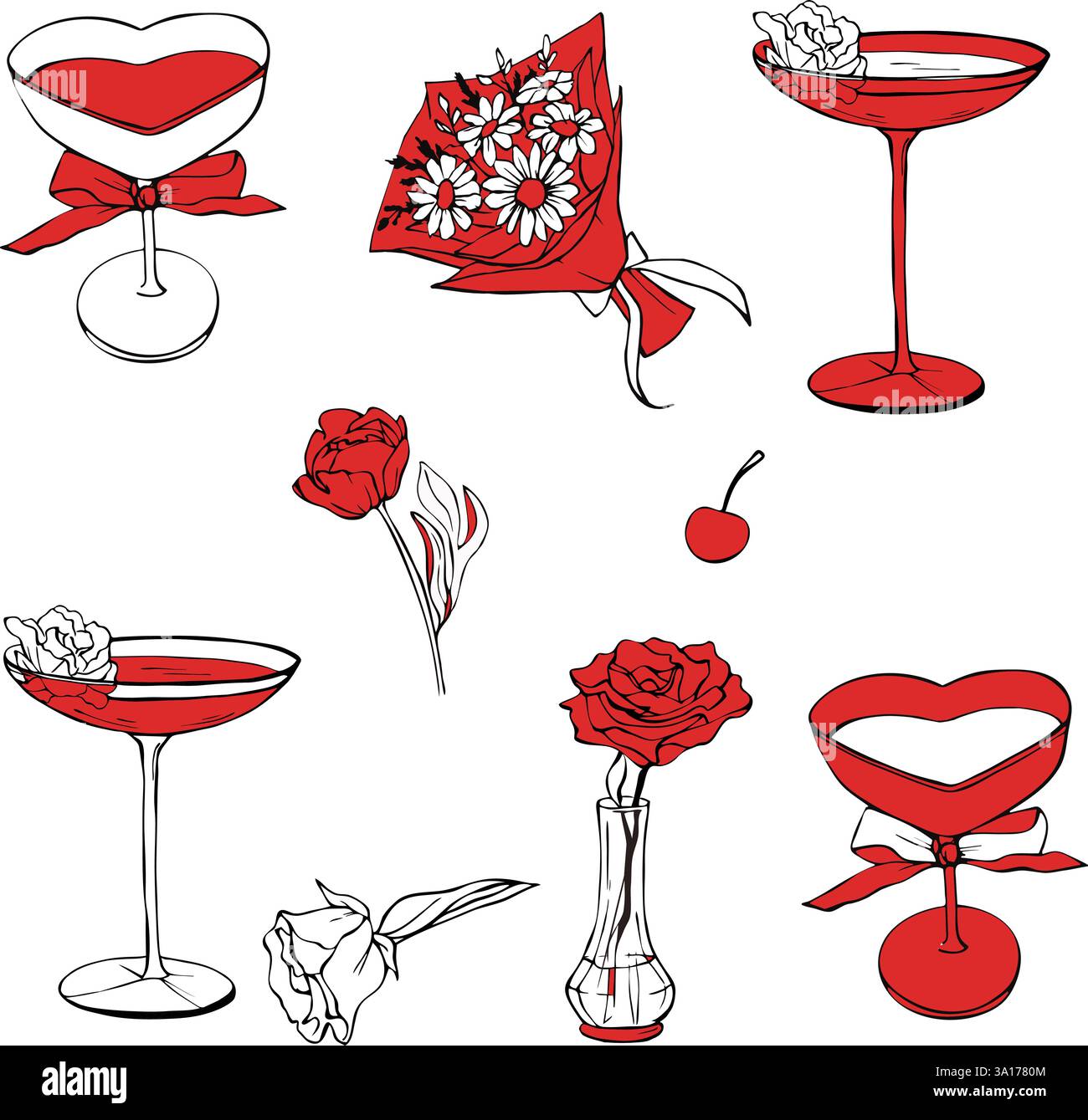 Flowers cocktail Cut Out Stock Images & Pictures - Alamy