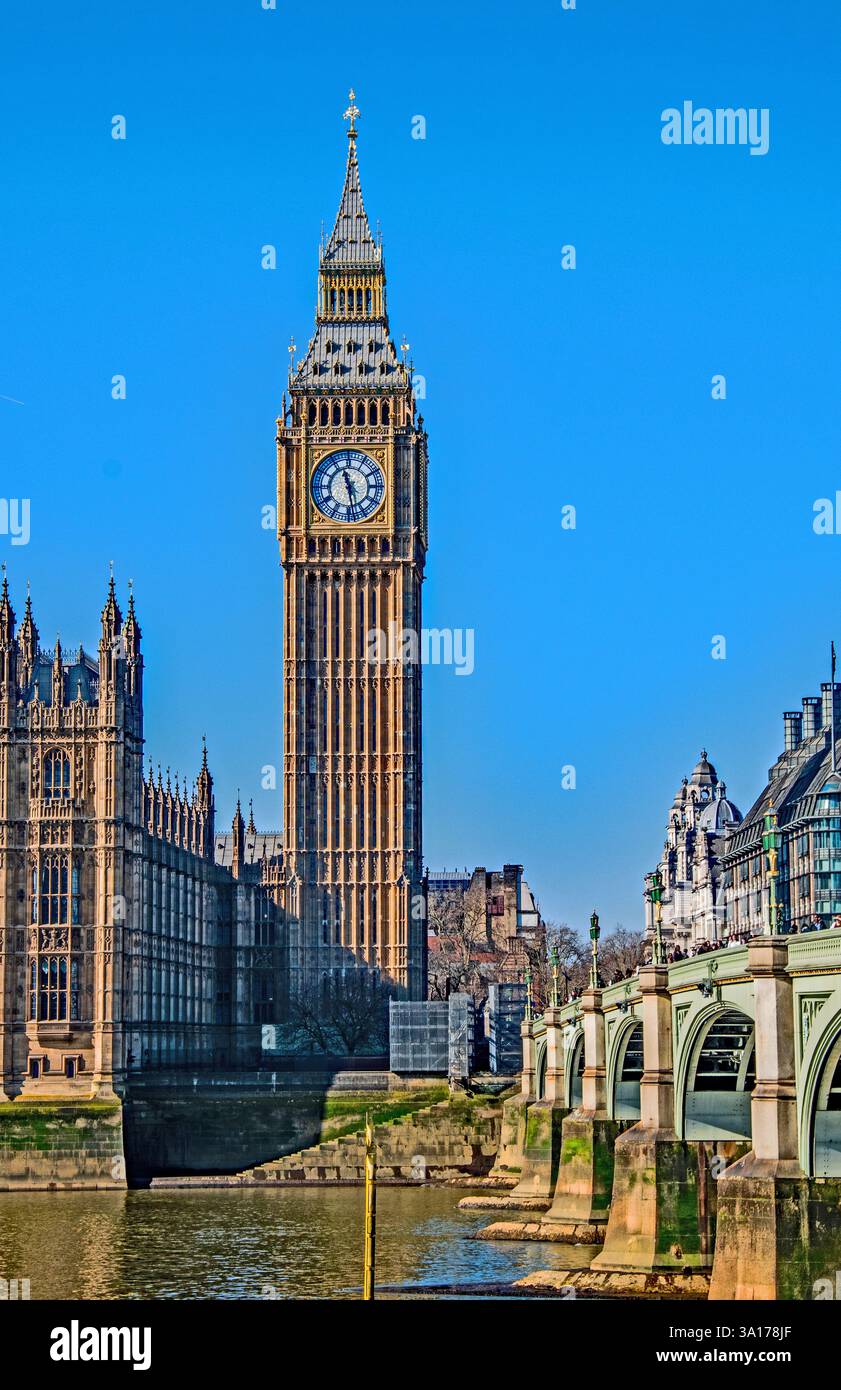 Big Ben & Westminster Bridge. London Stock Photo - Alamy