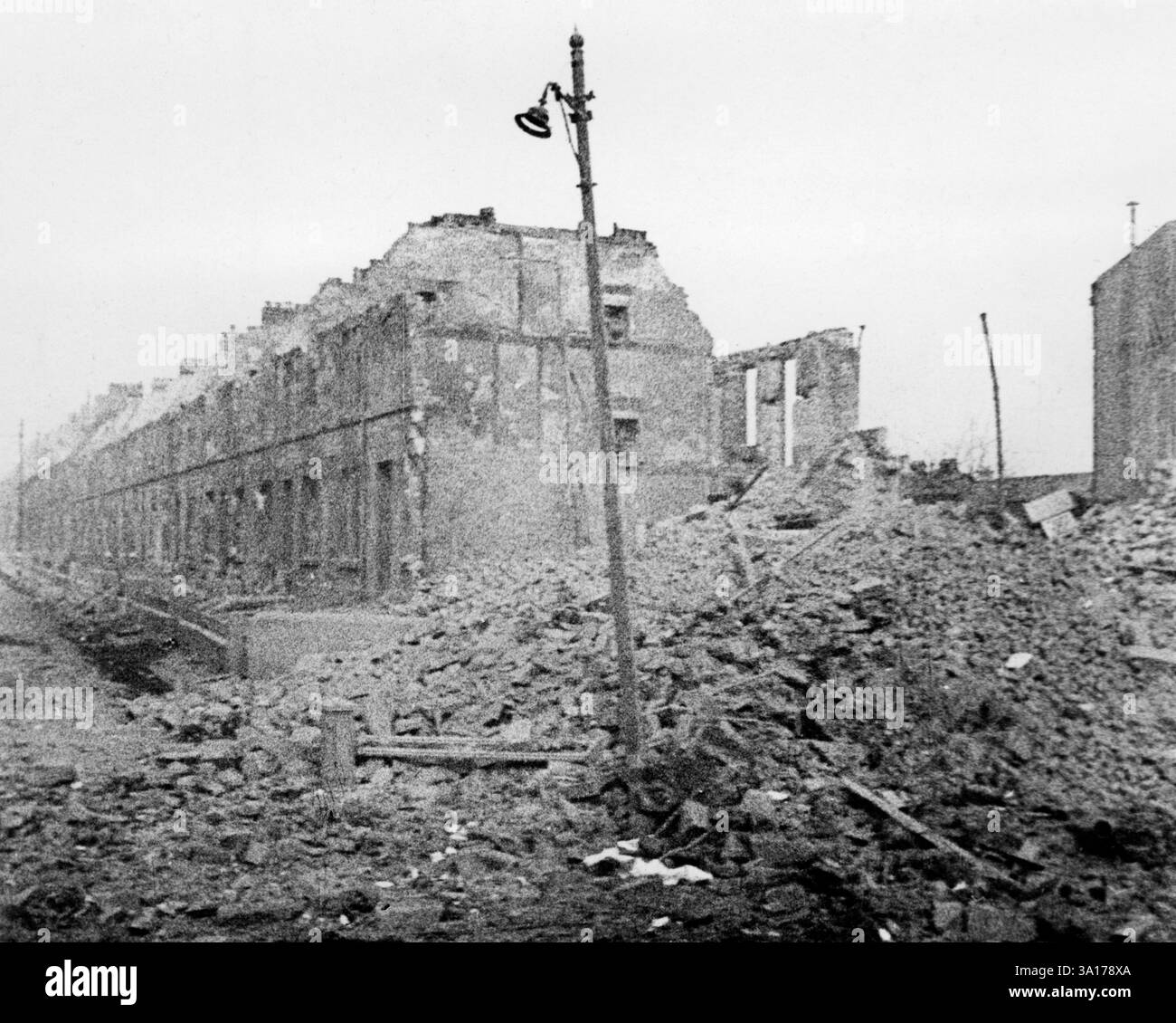Battle of Britain: destroyed buildings in Glasgow. [automated ...