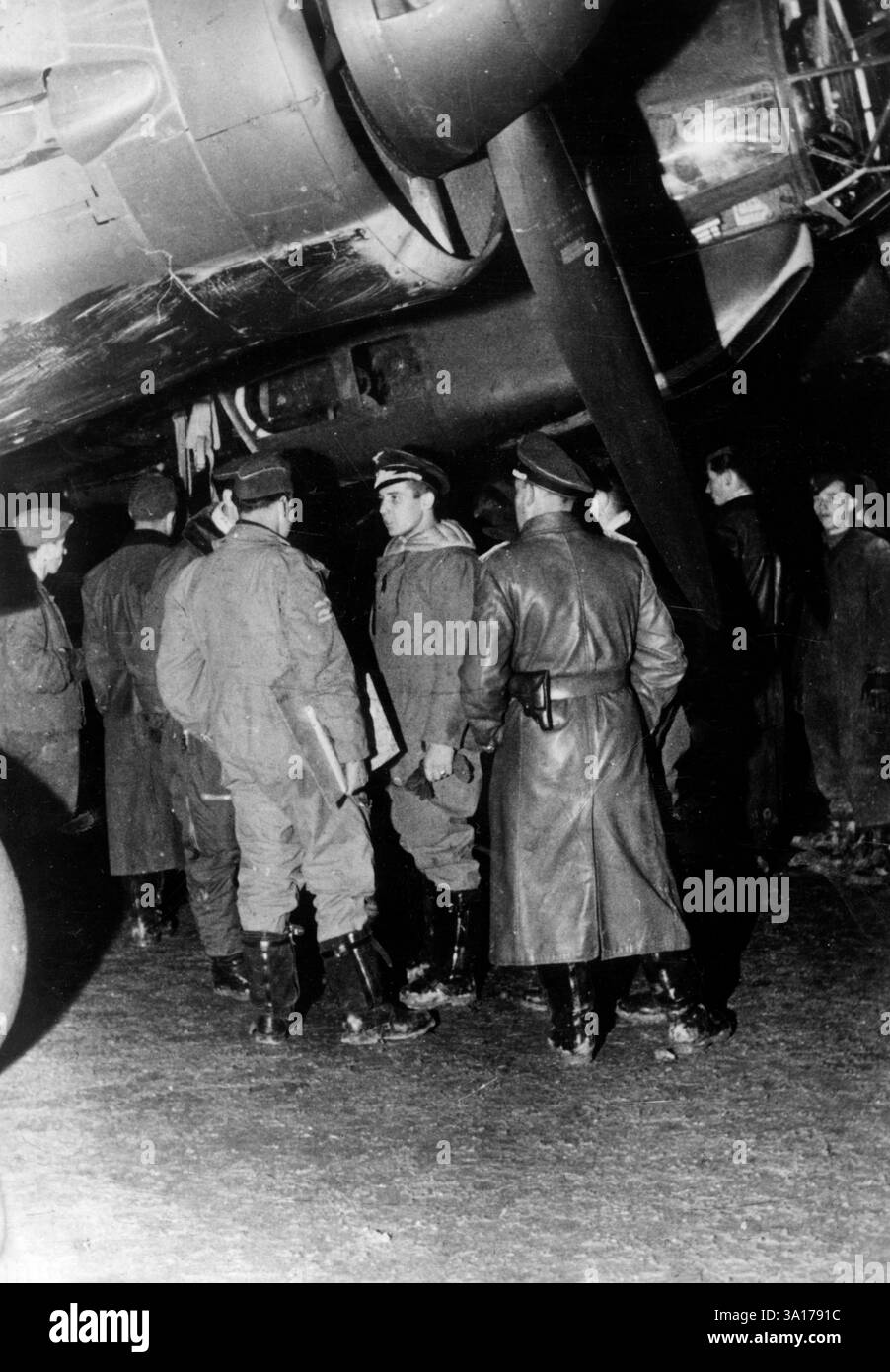 A Junkers Ju 88 has returned from a mission over England. Photo ...