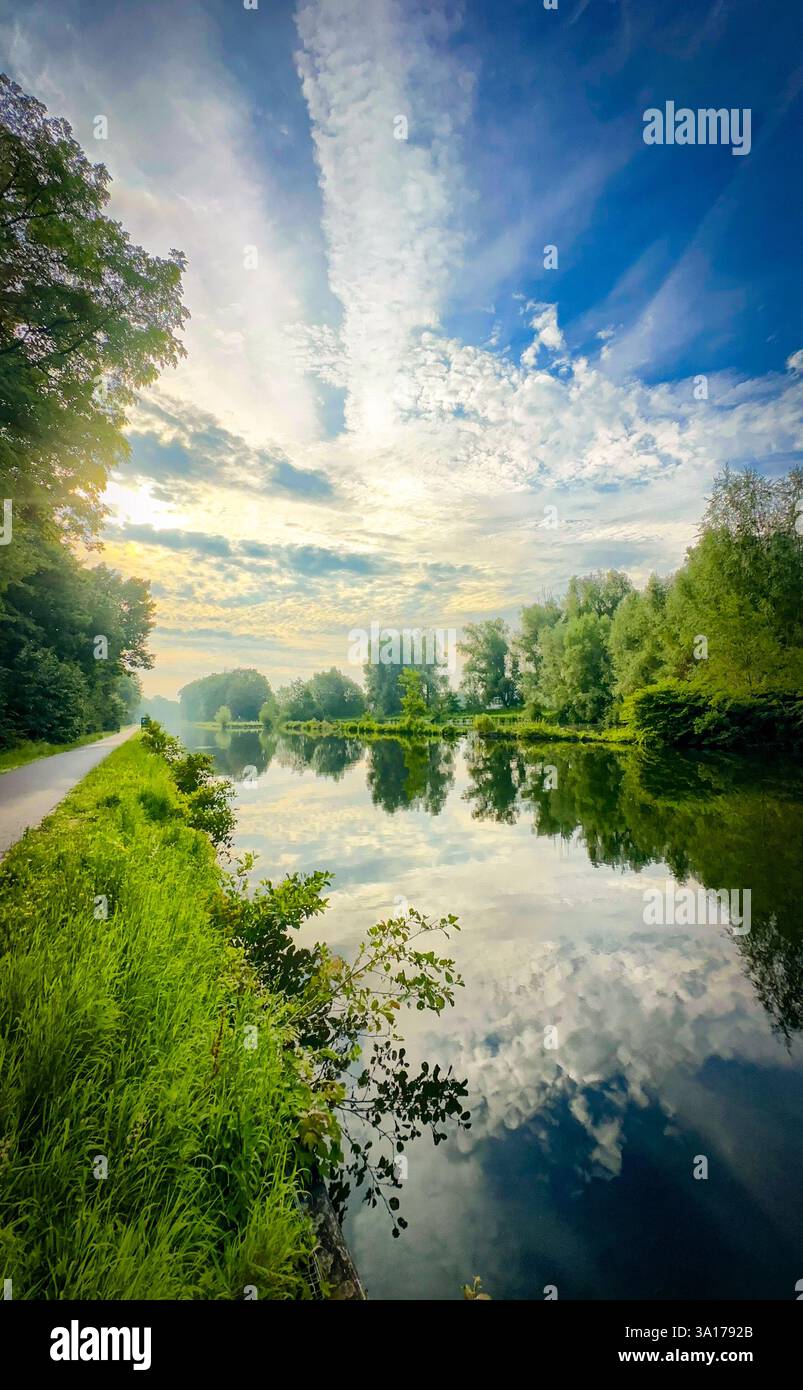 A beautifully tranquil river scene showcases the stunning beauty of ...