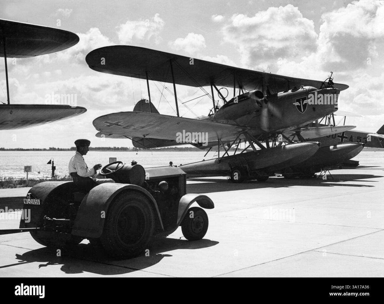 Heinkel He 59 seaplane at a naval air base. [automated translation ...