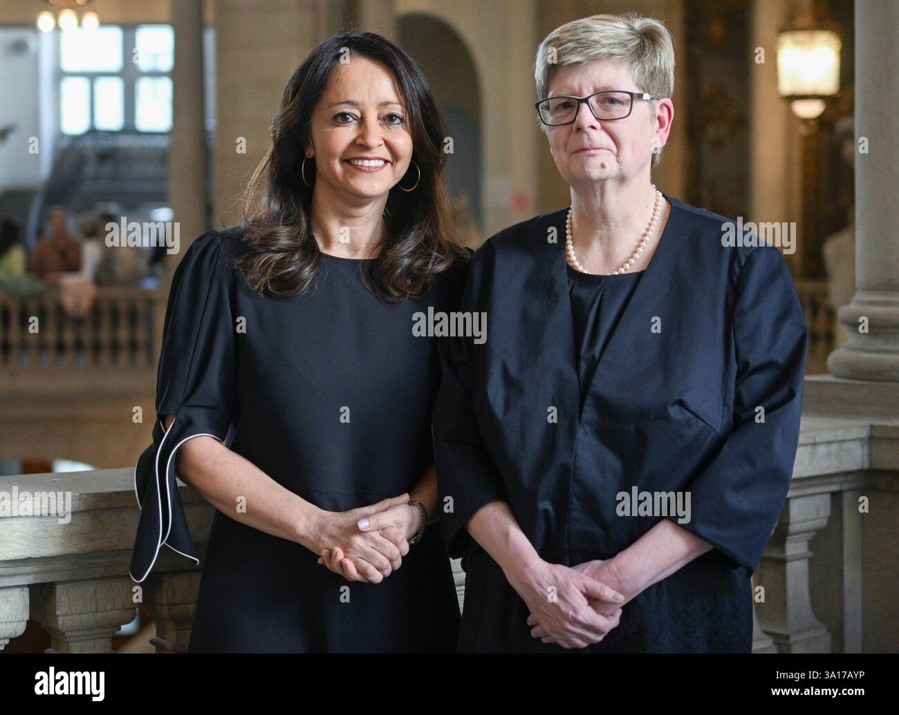 Berlin, Germany. 07th Mar, 2025. Felor Badenberg (l, CDU), Berlin's ...
