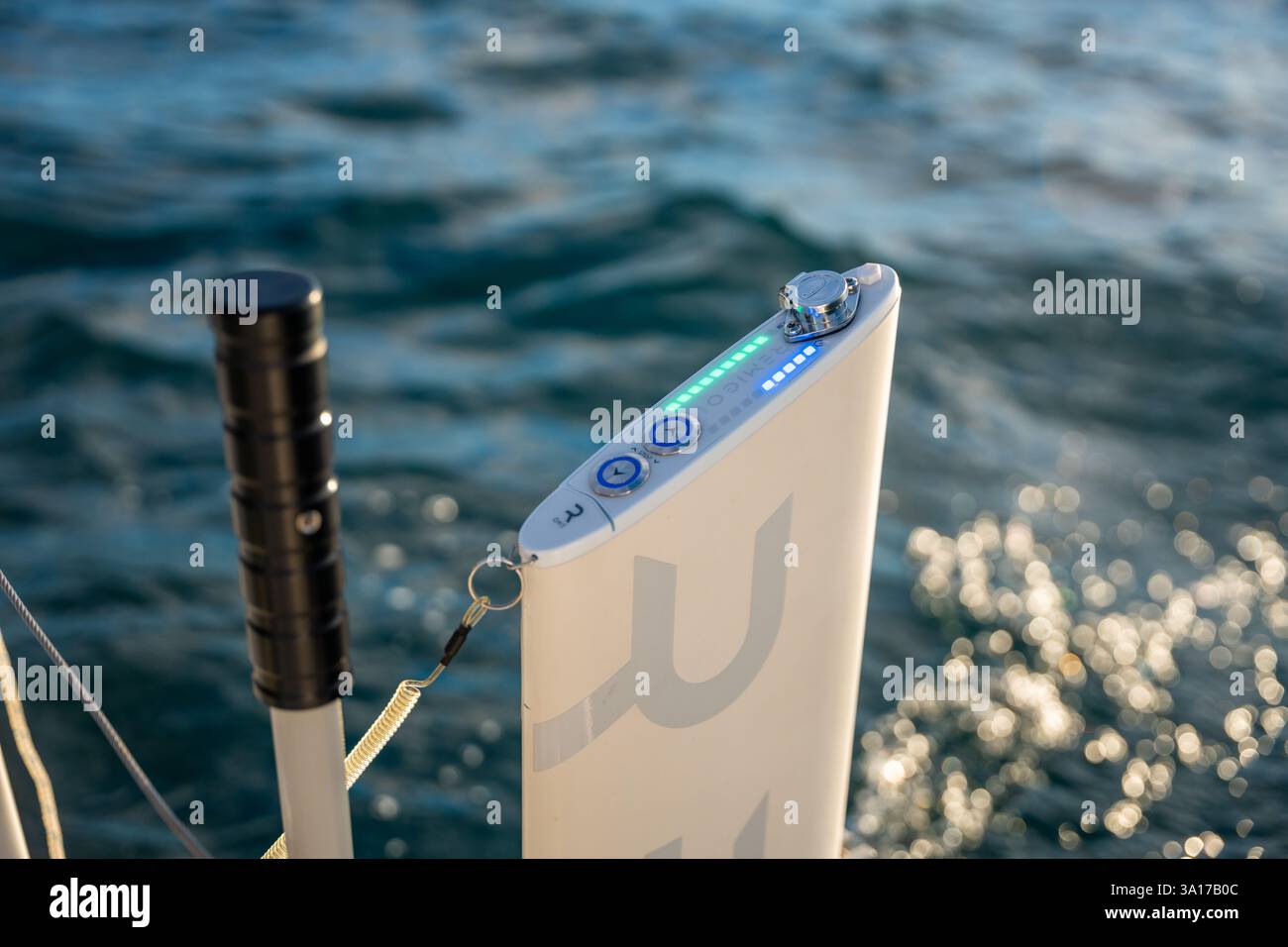 Kotor, Montenegro - January 20, 2025: Close-up of the engine on a ...