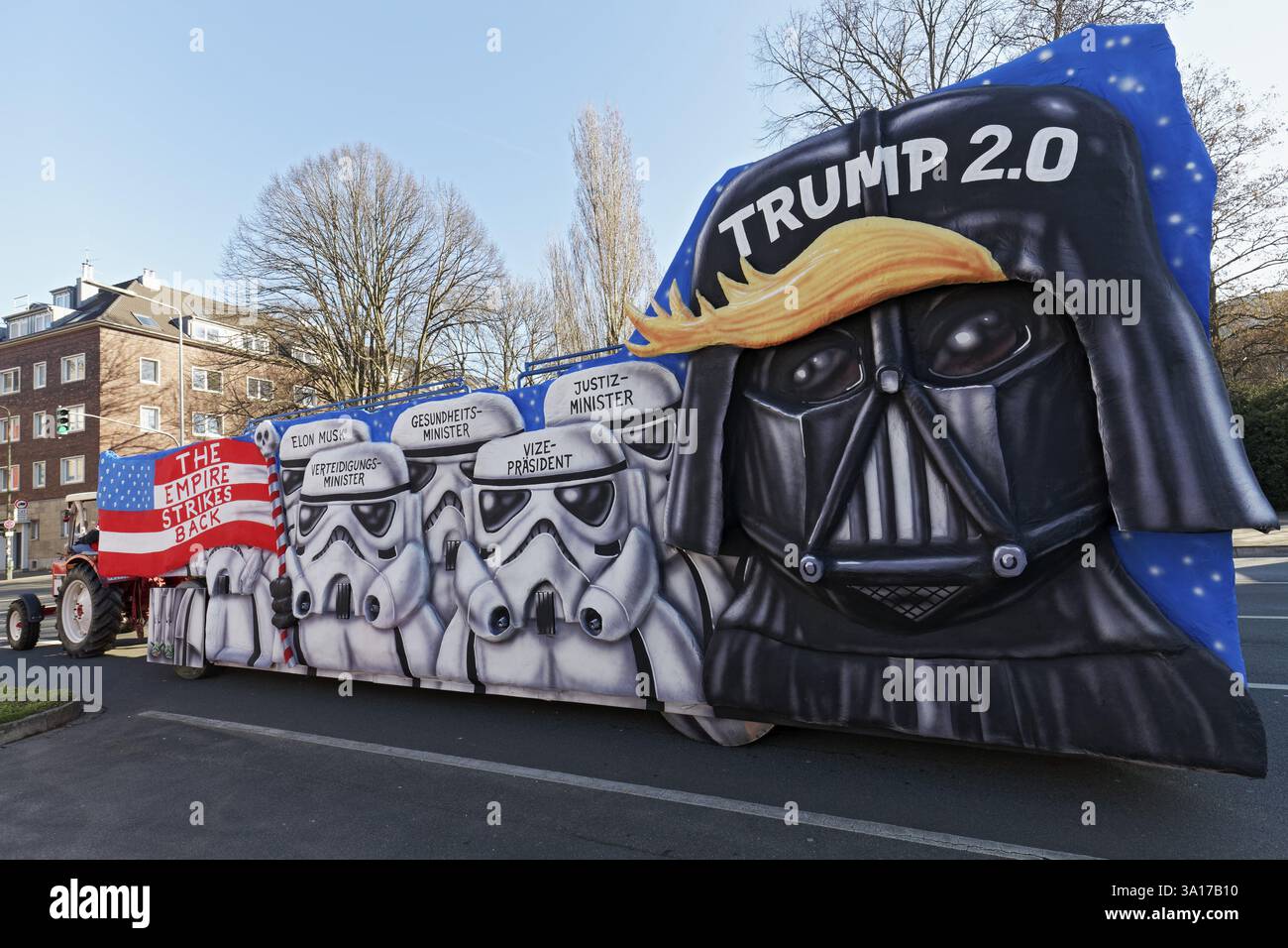 US President Donald Trump as Star War figure Darth Vader, with ...