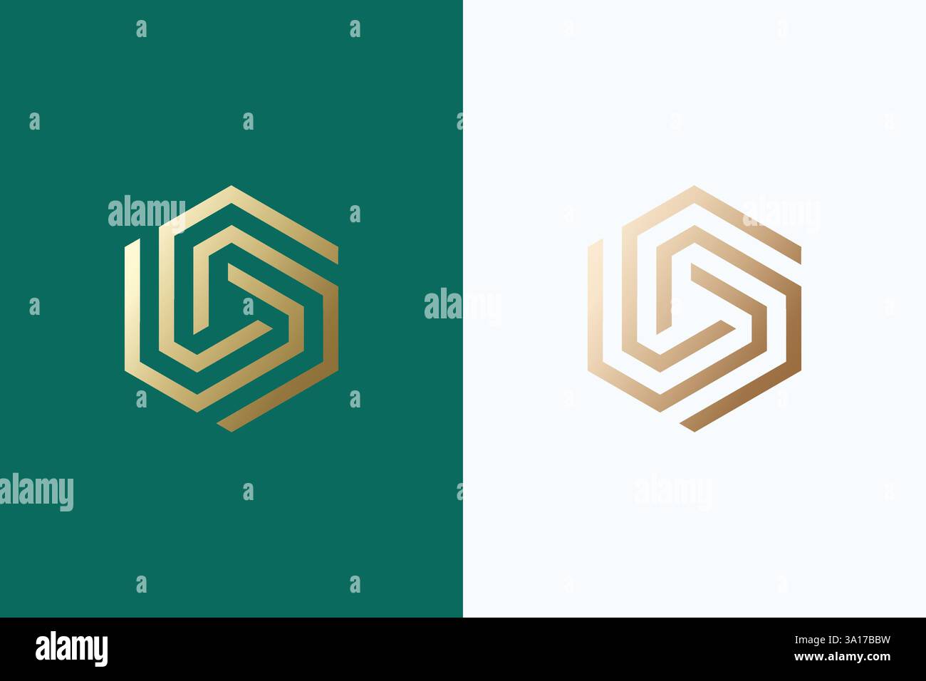 Modern Hexagonal Geometric Linear Logo Design for Corporate Branding ...