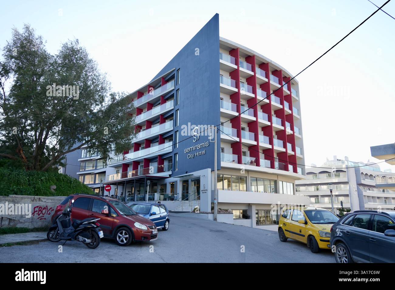 The Semiramis Hotel, Rhodes Stock Photo - Alamy