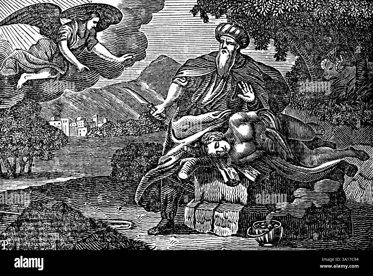 Abraham god illustration Black and White Stock Photos & Images - Alamy