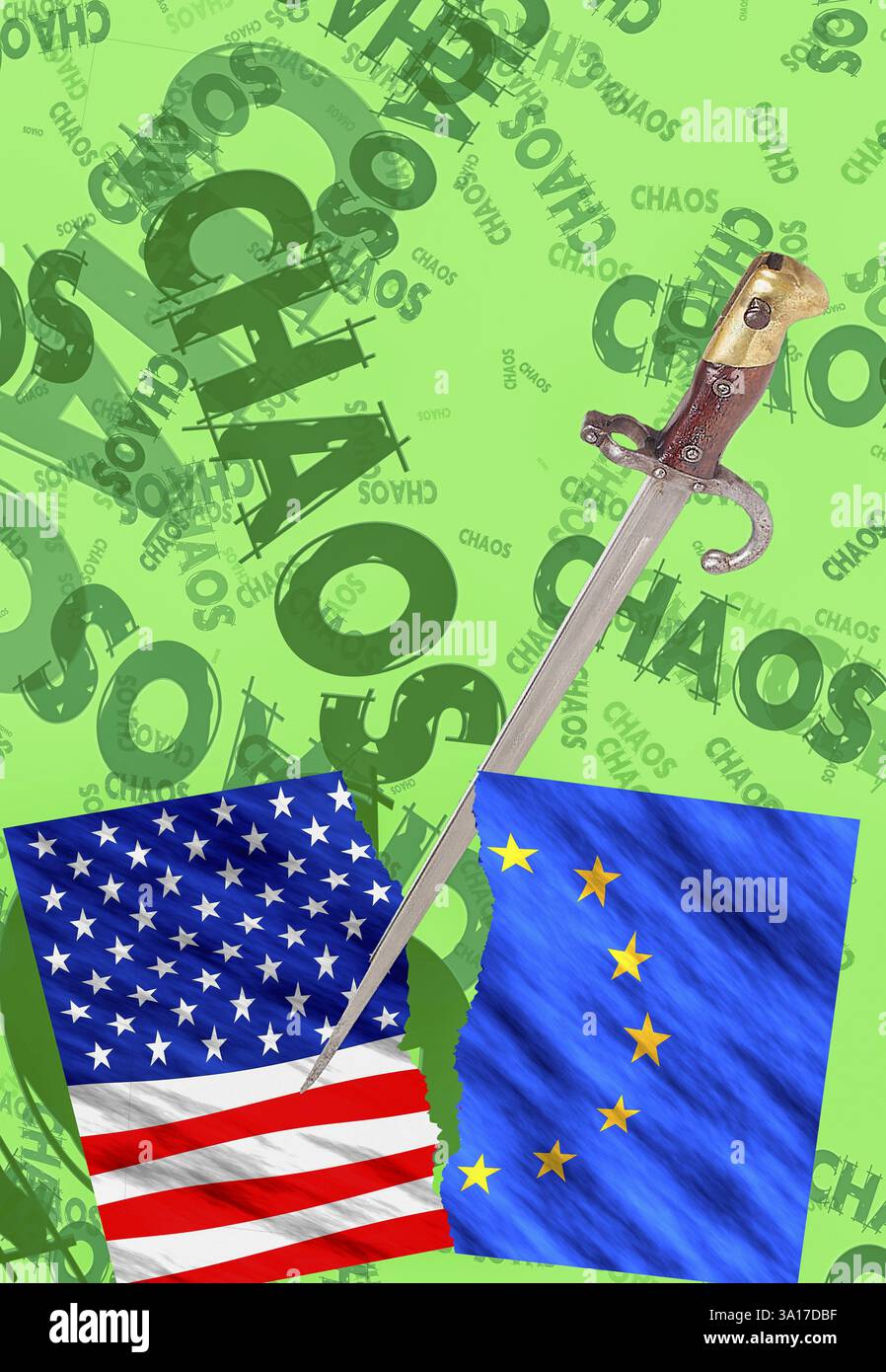 Symbolic image, chaos caused by America-first policy, EU and Germany ...