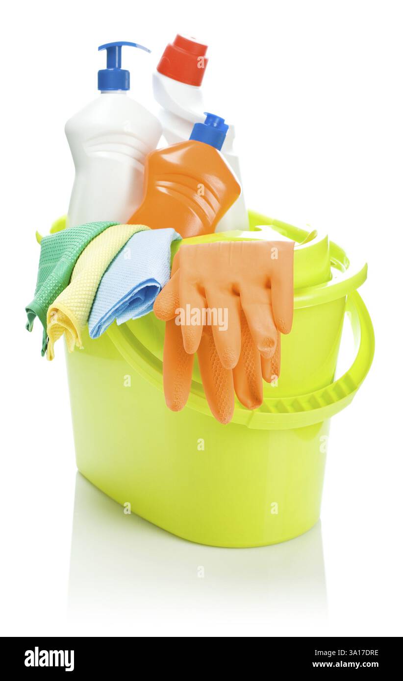 Cleaning objects in bucket Stock Photo - Alamy