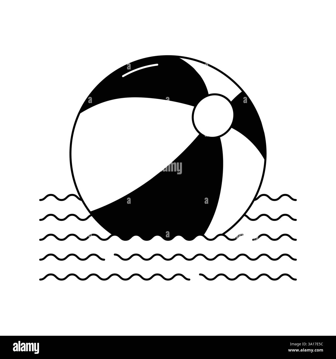Creatively crafted beach ball icon, perfect for summer, vacation and ...