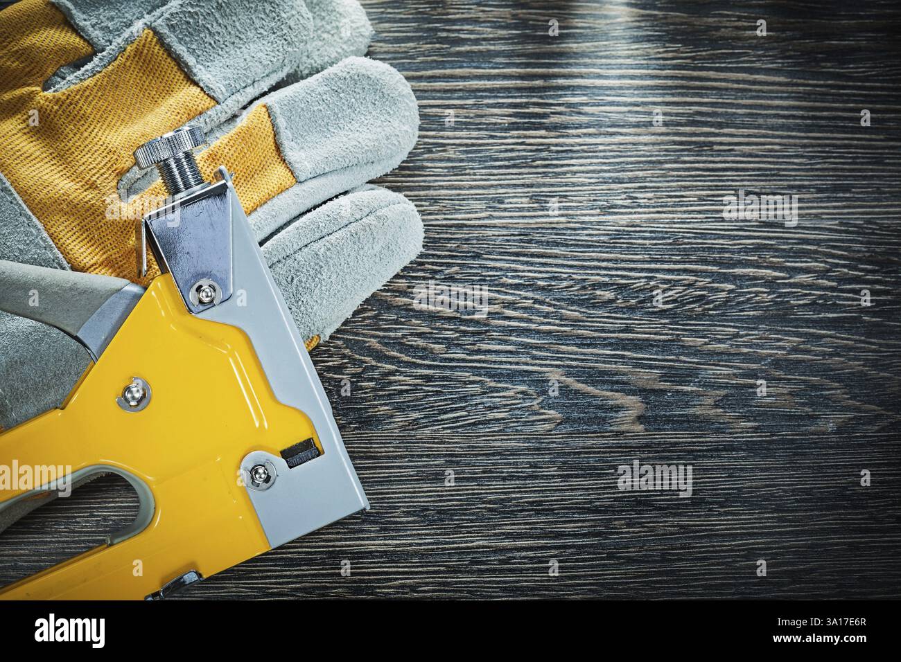 Staple gun safety gloves hi-res stock photography and images - Alamy