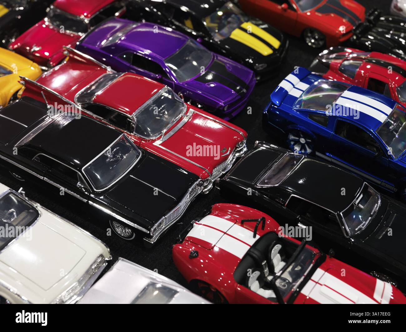 Diecast toy car models, classic and sports cars Stock Photo - Alamy
