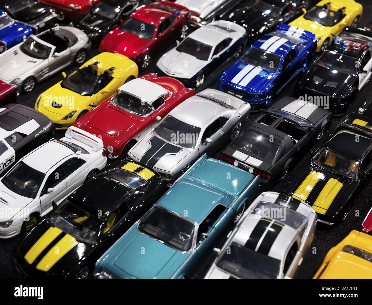 Diecast toy car models, colorful classic and sports cars Stock Photo ...