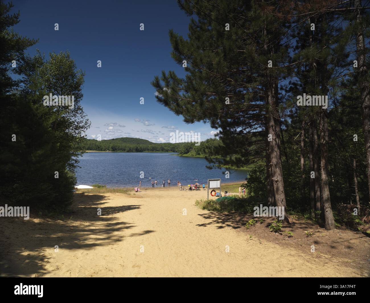 Arrowhead lake beach summertime scenery at Arrowhead Provincial Park, Ontario, Canada, North ...