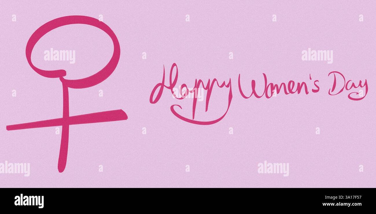 International Womens day celebration. Header or banner with lettering ...