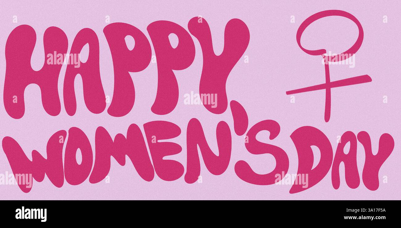 International Womens day celebration. Header or banner with lettering ...