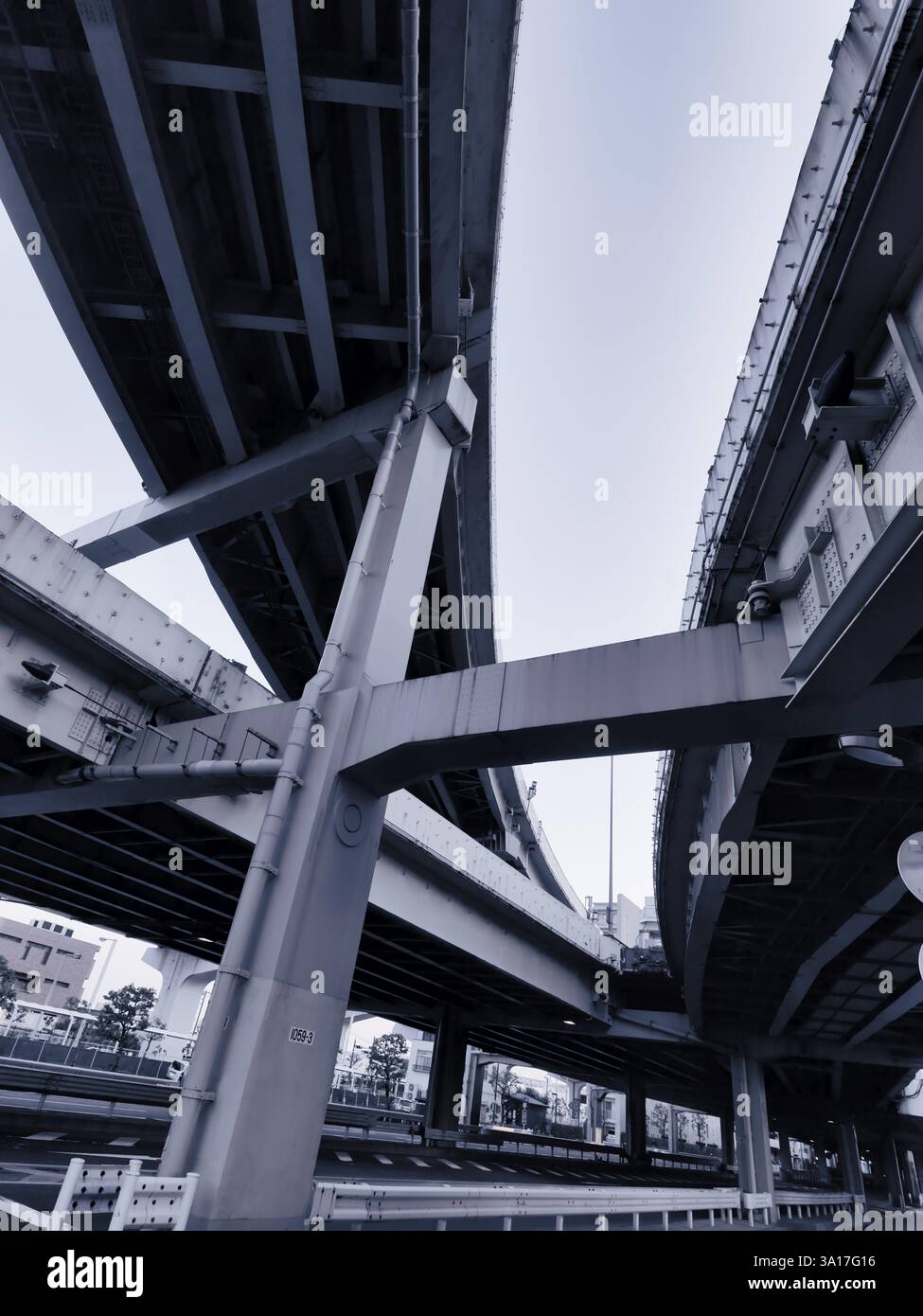 Abstract elevated highway interchange in Tokyo, Japan, Asia Stock Photo ...
