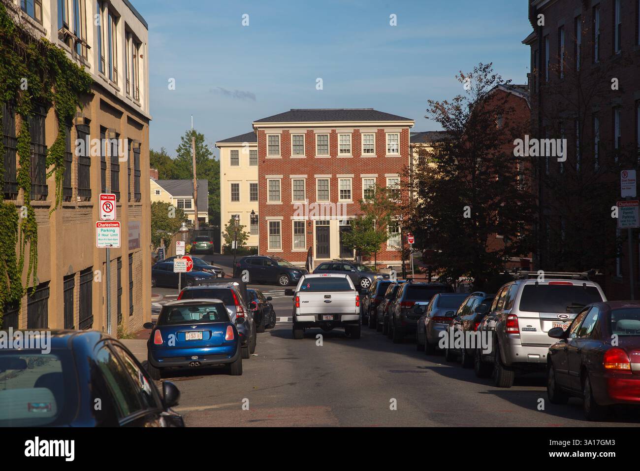 A Historical brick buildings in Charlestown, Boston, Massachusetts, USA ...