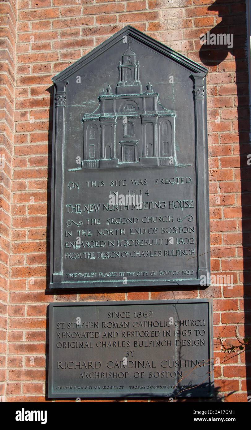 The New North Meeting church or St Stephen catholic church bronze ...