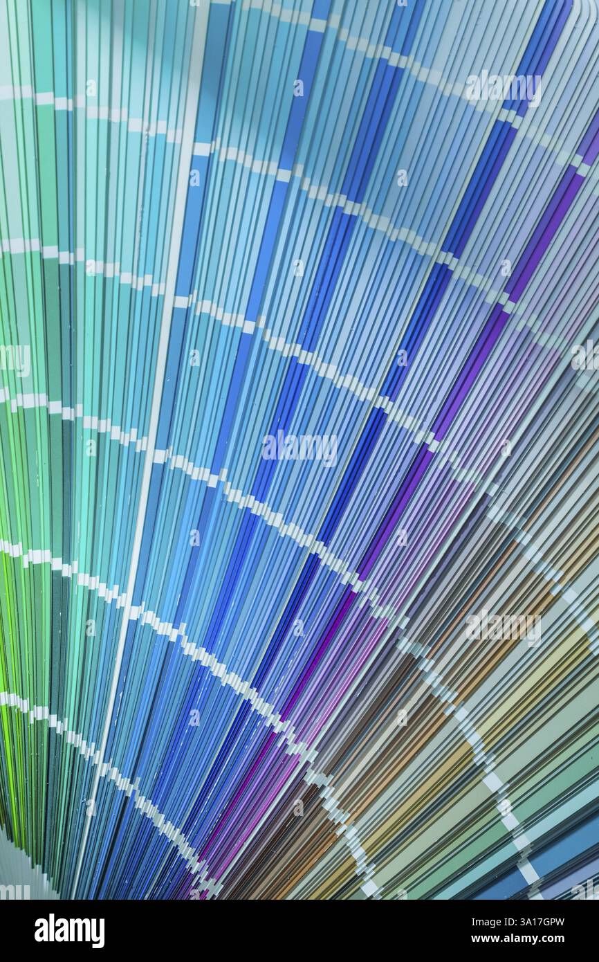 Colorful pantone fan top view Stock Photo - Alamy