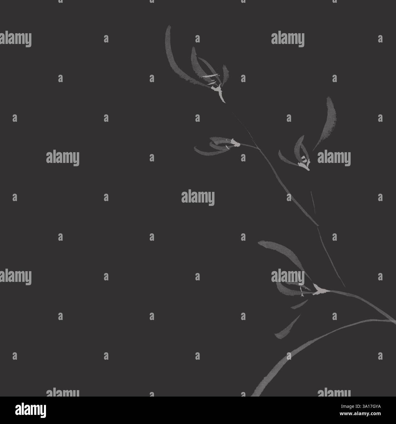 Elegant Japanese Zen floral art design in modern colors of Flowers of ...