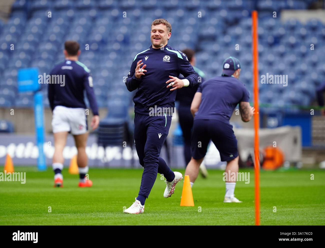 Scotland's Darcy Graham during a team run at Scottish Gas Murrayfield ...