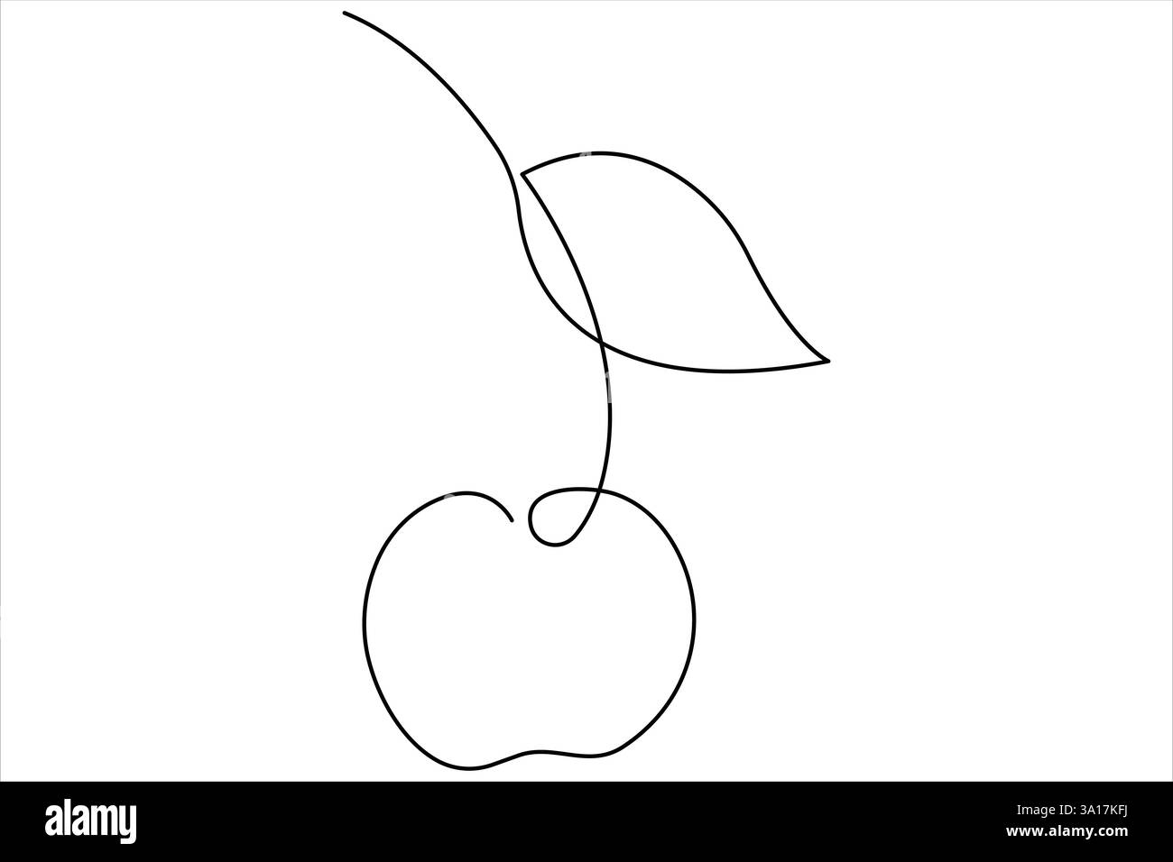 Cherry continuous one line art icon vector illustration Stock Vector ...